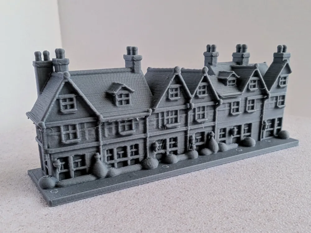 Medieval Row Houses Miniature 056 - Free 3D Print Model - MakerWorld