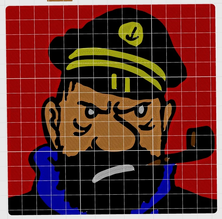 Multicolor painting Captain Haddock. by p4mp3r072 - MakerWorld