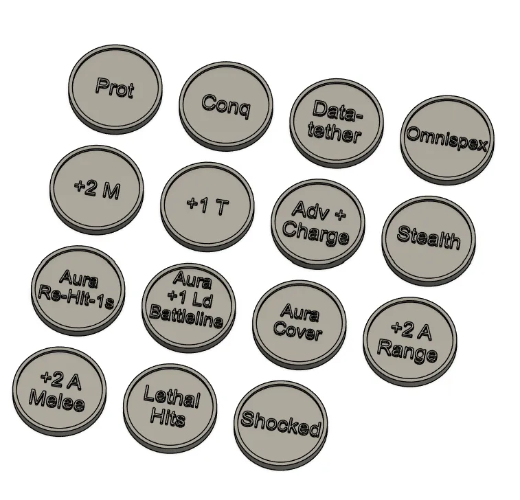 Warhammer 40,000 10th Edition Adeptus Mechanicus Tokens by LordHuse - MakerWorld