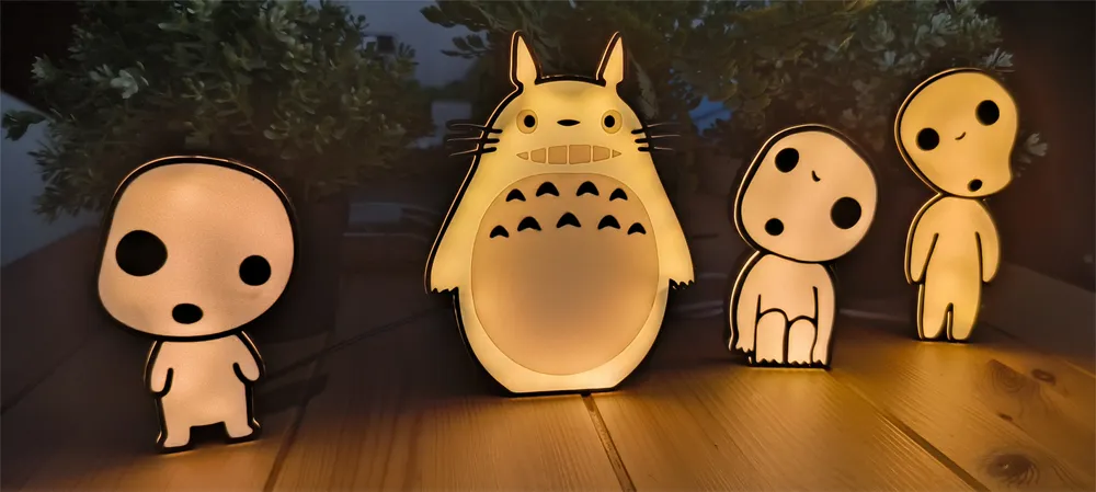 Totoro Lightbox Lamp - Free 3D Print Model - MakerWorld