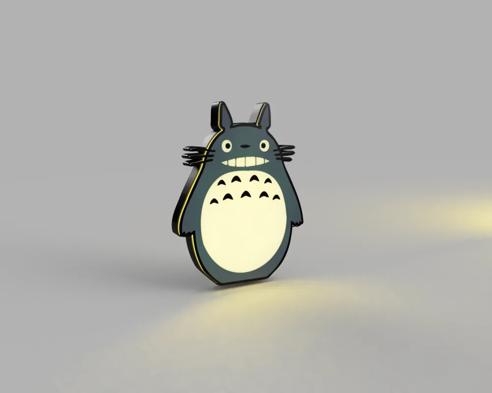 Totoro Lightbox Lamp by Valda3D - MakerWorld