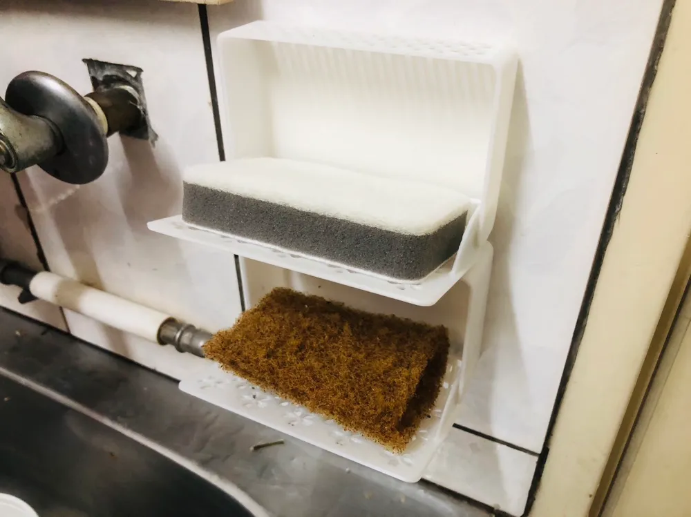 sponge & scouring pad storage box by Dake.make - MakerWorld