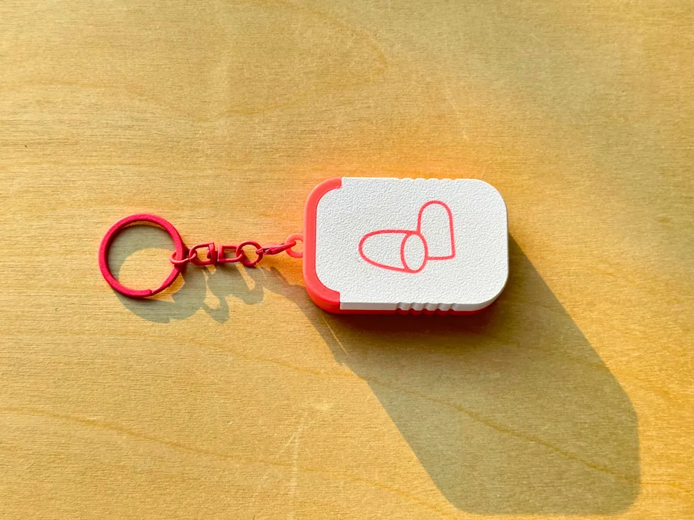 Pocket Mini Sliding Lid Earplug Case – Keychain by TuTu - MakerWorld