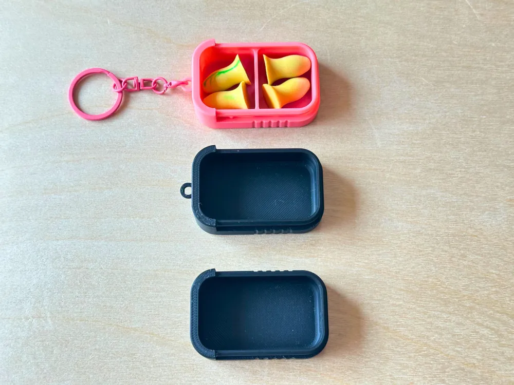 Pocket Mini Sliding Lid Earplug Case – Keychain by TuTu - MakerWorld