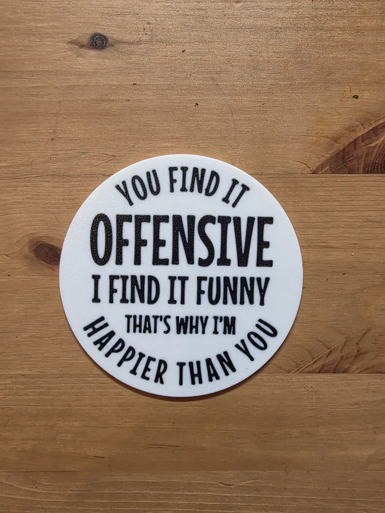 Funny Coaster - Free 3D Print Model - MakerWorld