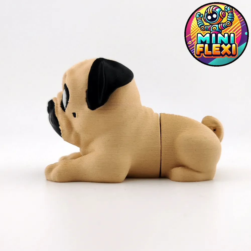 Mini Flexi Pug - No Support Articulated by Mini Flexi MakerWorld: Download Free 3D Models