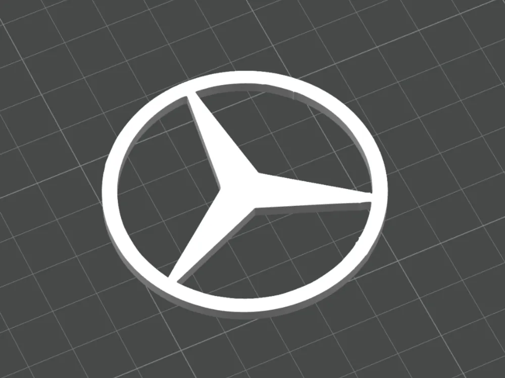 Mercedes Benz Emblem Logo - 3D Printed (No Text) by Solewave - MakerWorld
