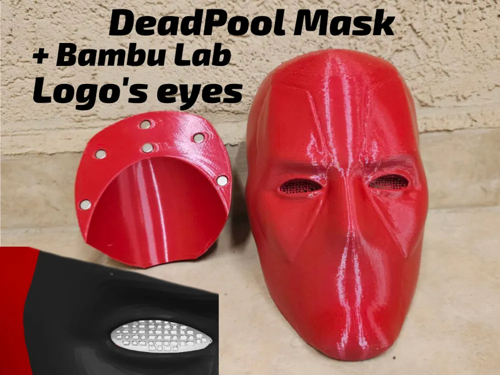 TechPool: Deadpool Mask with Bambu Lab Vision by MagnetDanny MakerWorld ...