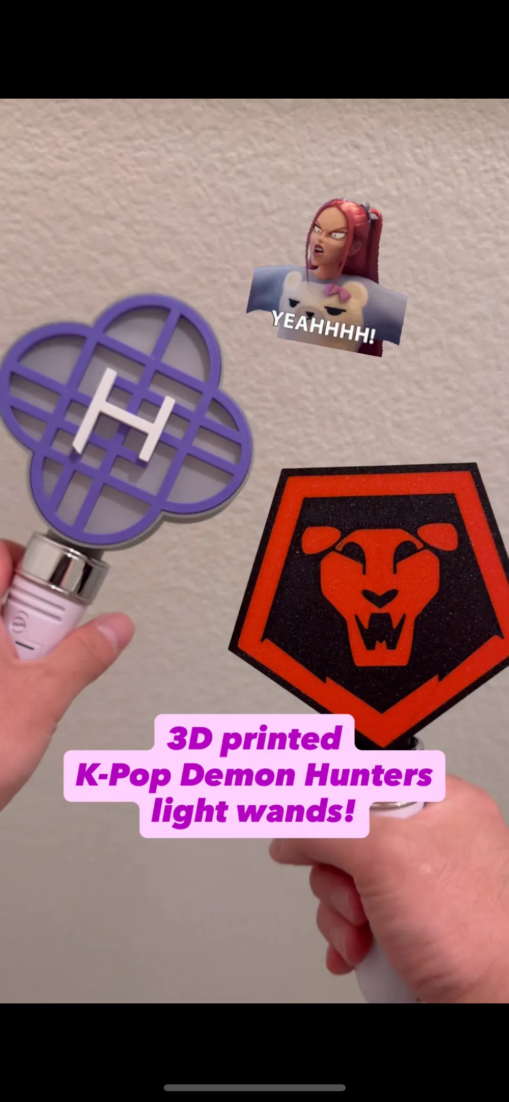 KPop Demon Hunters Light Sticks Huntrix Saja Boys by Suburban Dad ...