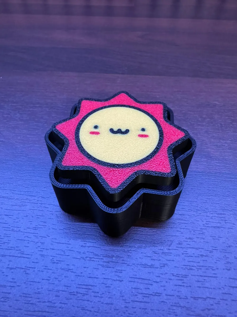 Cute Sun Fidget Clicker - Satisfying - Free 3D Print Model - MakerWorld