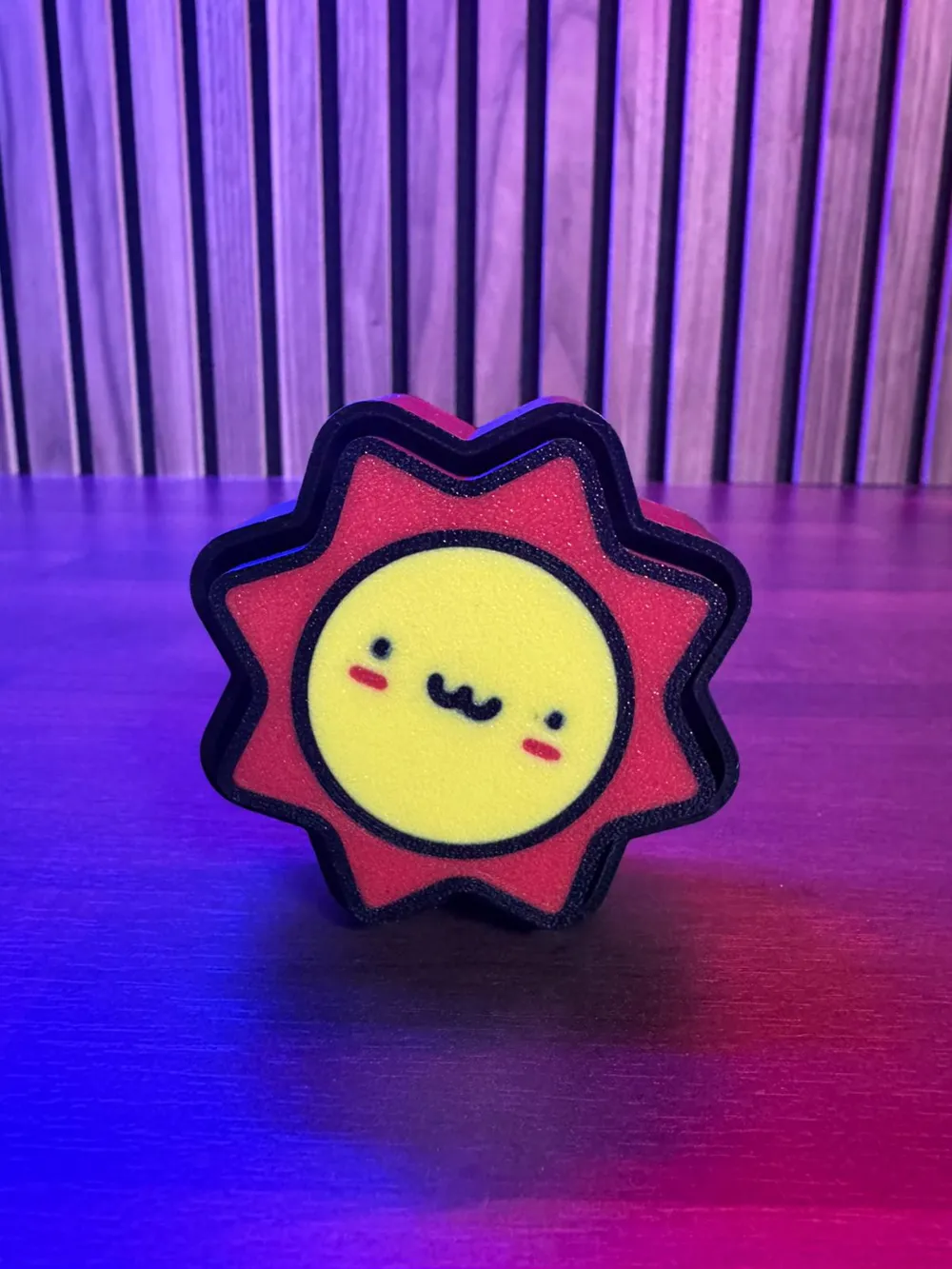 Cute Sun Fidget Clicker - Satisfying - Free 3D Print Model - MakerWorld