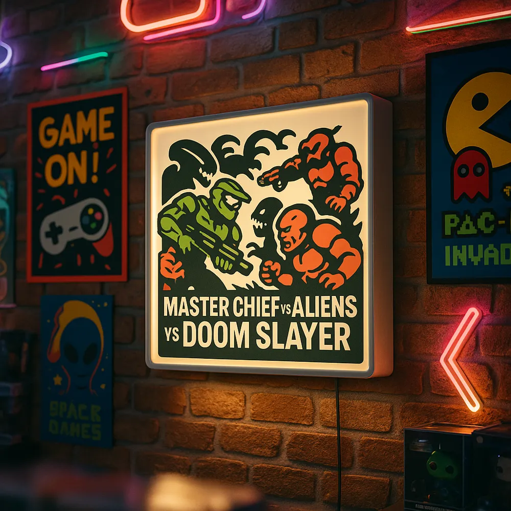 master chief vs aliens vs doom slayer by PrintPaleis MakerWorld ...