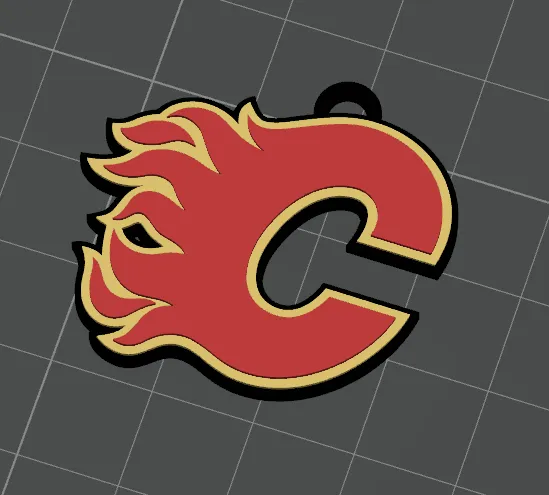 Calgary Flames keychain by Carlson - MakerWorld