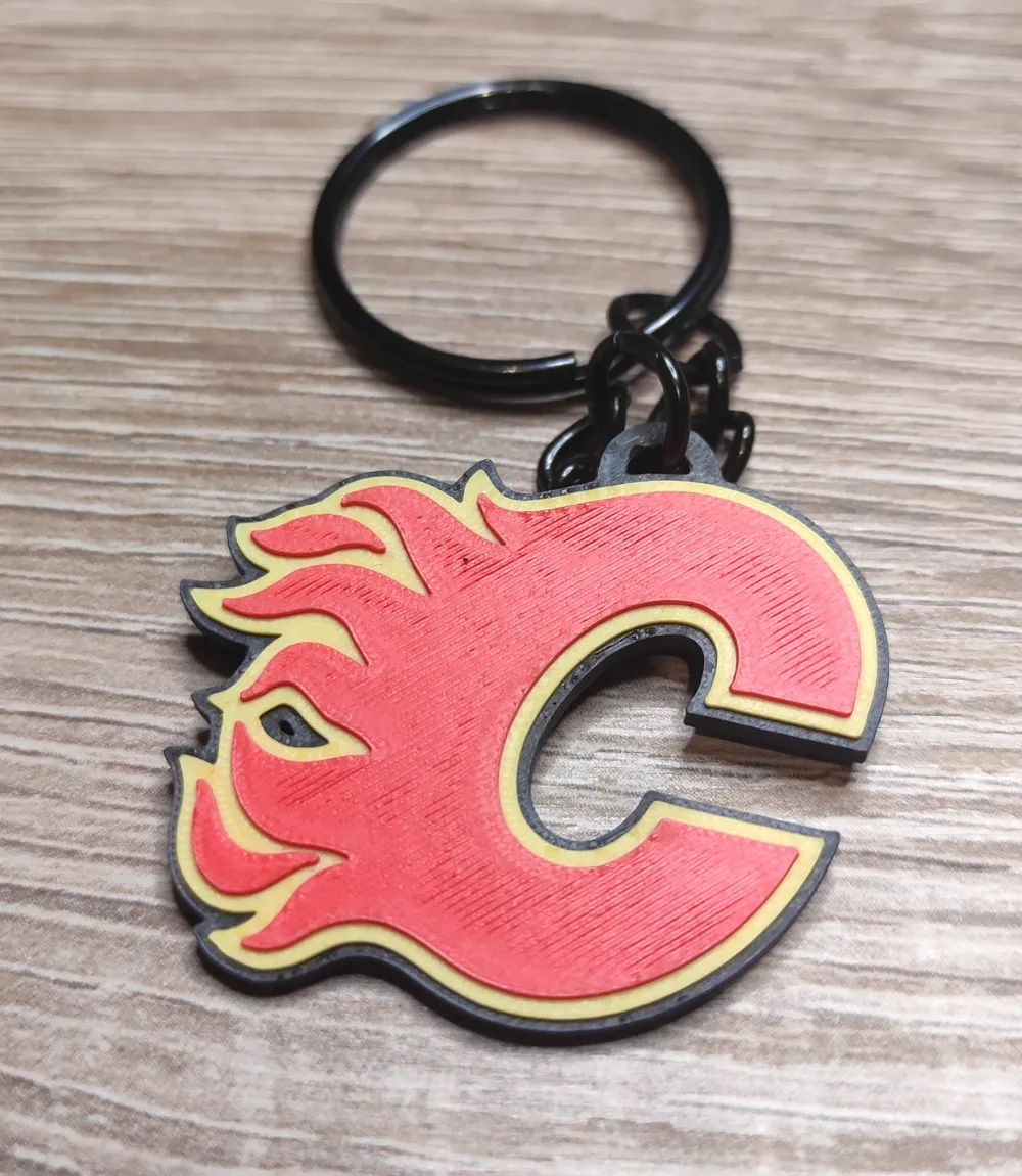 Calgary Flames keychain by Carlson - MakerWorld