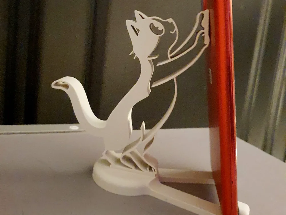 Cute Cat phone stand slot together holder - Free 3D Print Model ...