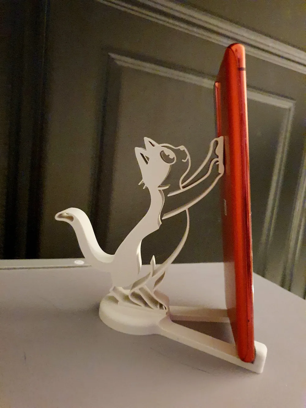 Cute Cat phone stand slot together holder - Free 3D Print Model ...