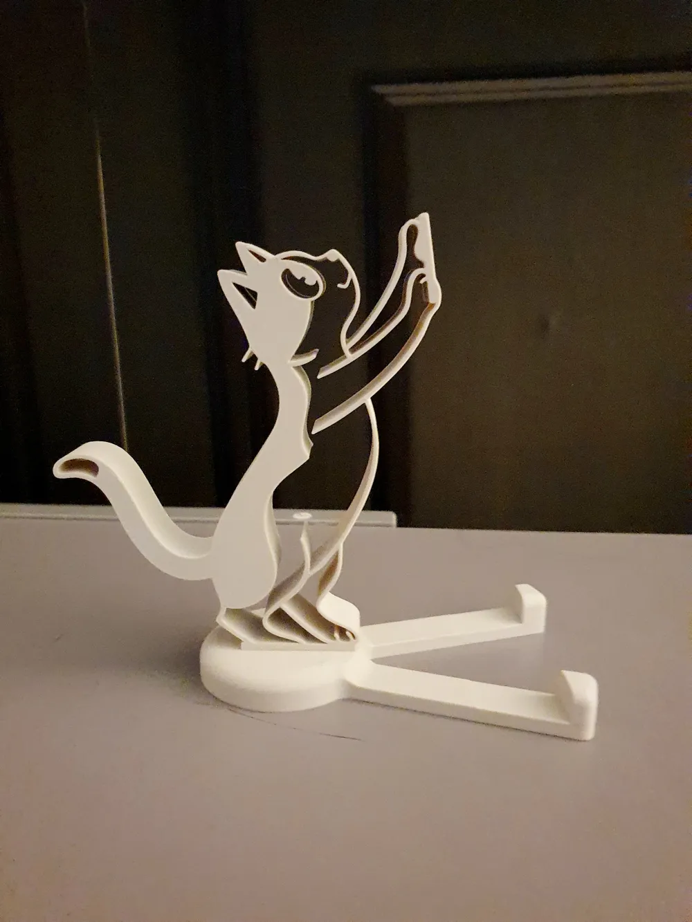 Cute Cat phone stand slot together holder - Free 3D Print Model ...