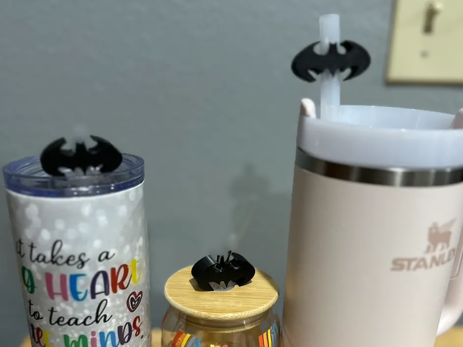 Batman Straw Charm by bexar3dprinting MakerWorld: Download Free 3D Models