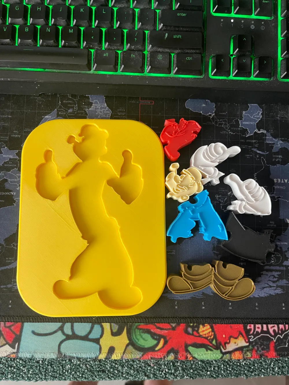Popeye - insert puzzle for kids - single color Remixed by ideat0m ...