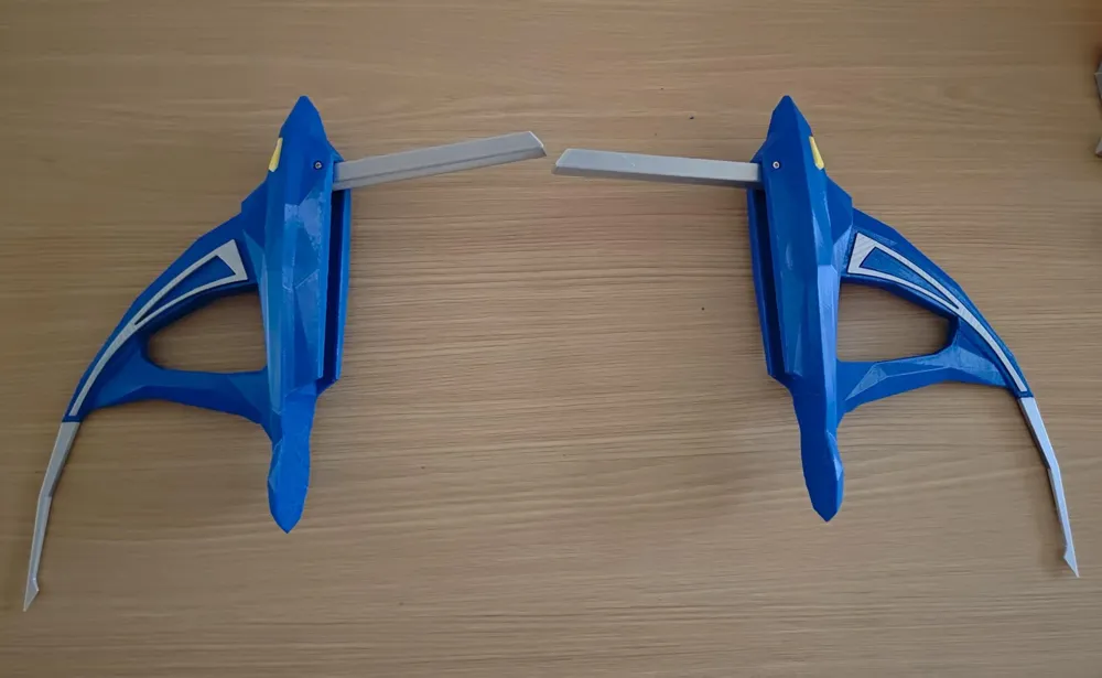 Gaoranger Gao Blue Weapon - Blue Shark Twin Blades - Free 3D Print ...