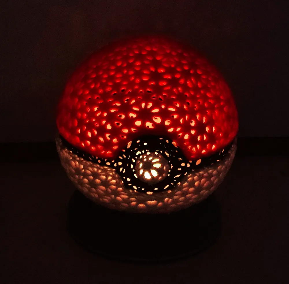 Pokemon Pokeball Lamp by Clown Corals - MakerWorld