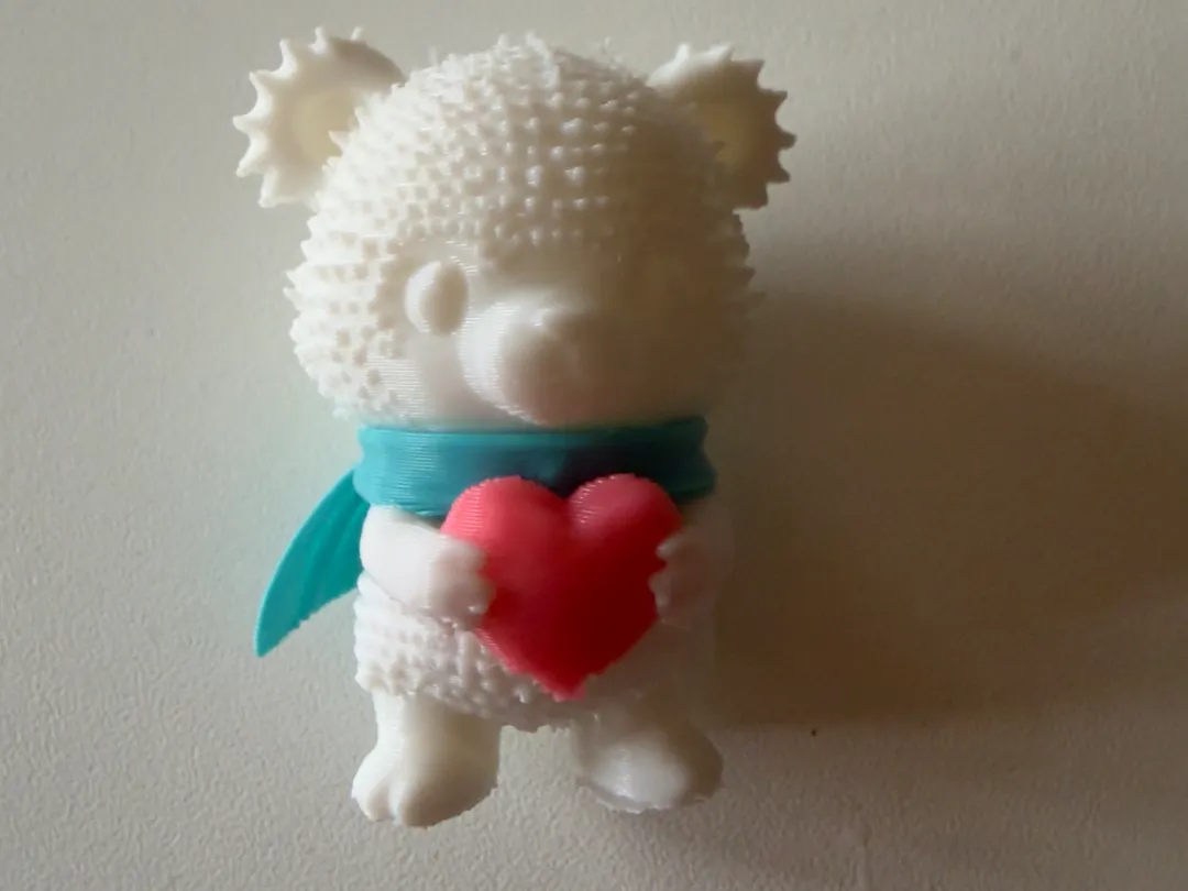 Bear with Heart and Spiky Body - Free 3D Print Model - MakerWorld