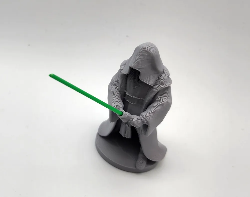 Jedi Miniature w/Filament Lightsaber - Free 3D Print Model - MakerWorld