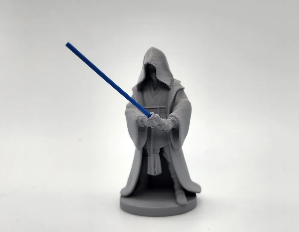 Jedi Miniature w/Filament Lightsaber - Free 3D Print Model - MakerWorld