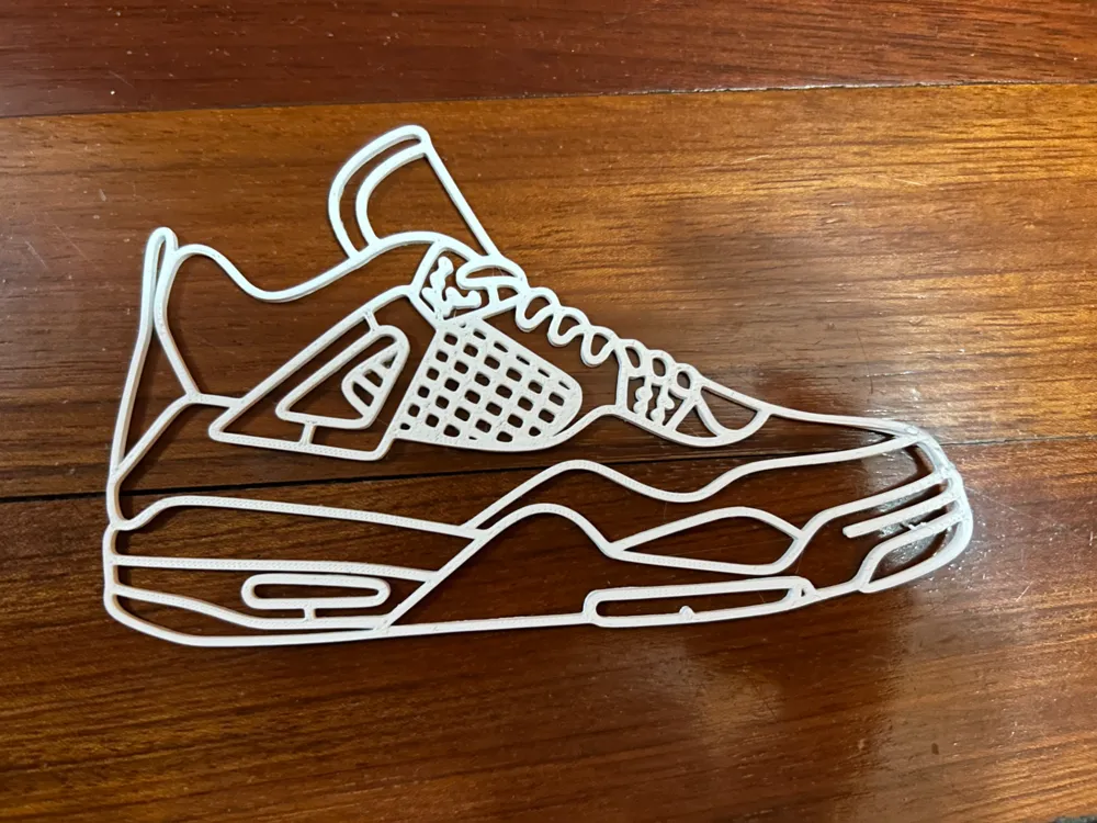 Jordan 4 wall art - Free 3D Print Model - MakerWorld