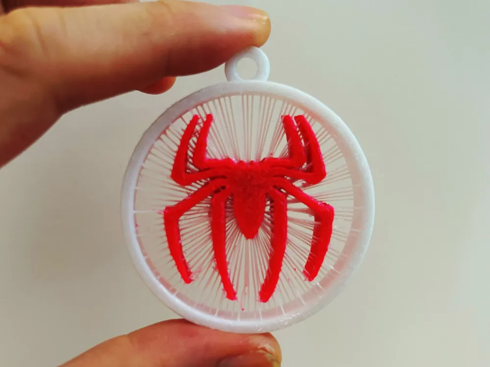 Wireframe - Spider-Man - Marvel Logo Keychain by ASTAR MakerWorld ...