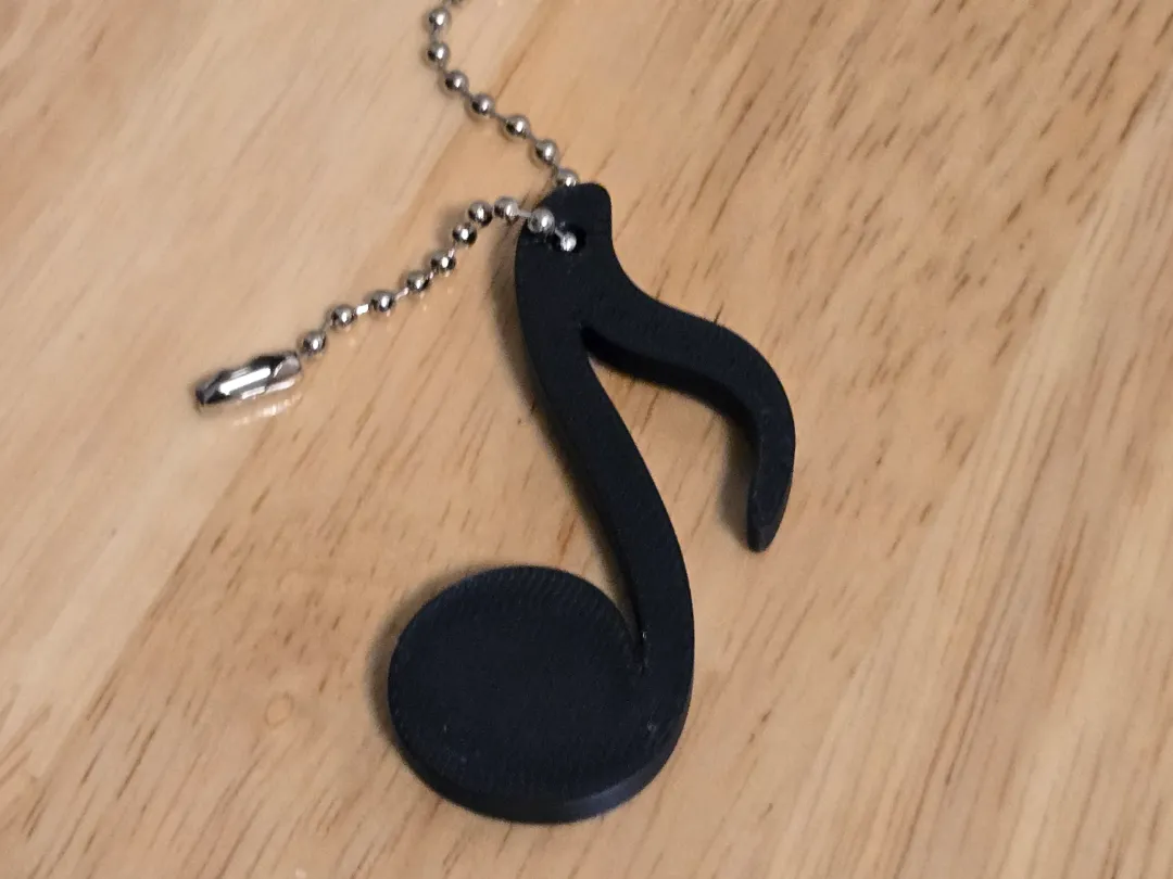 Music Note Keychain by Golden 3D MakerWorld: Download Free 3D Models