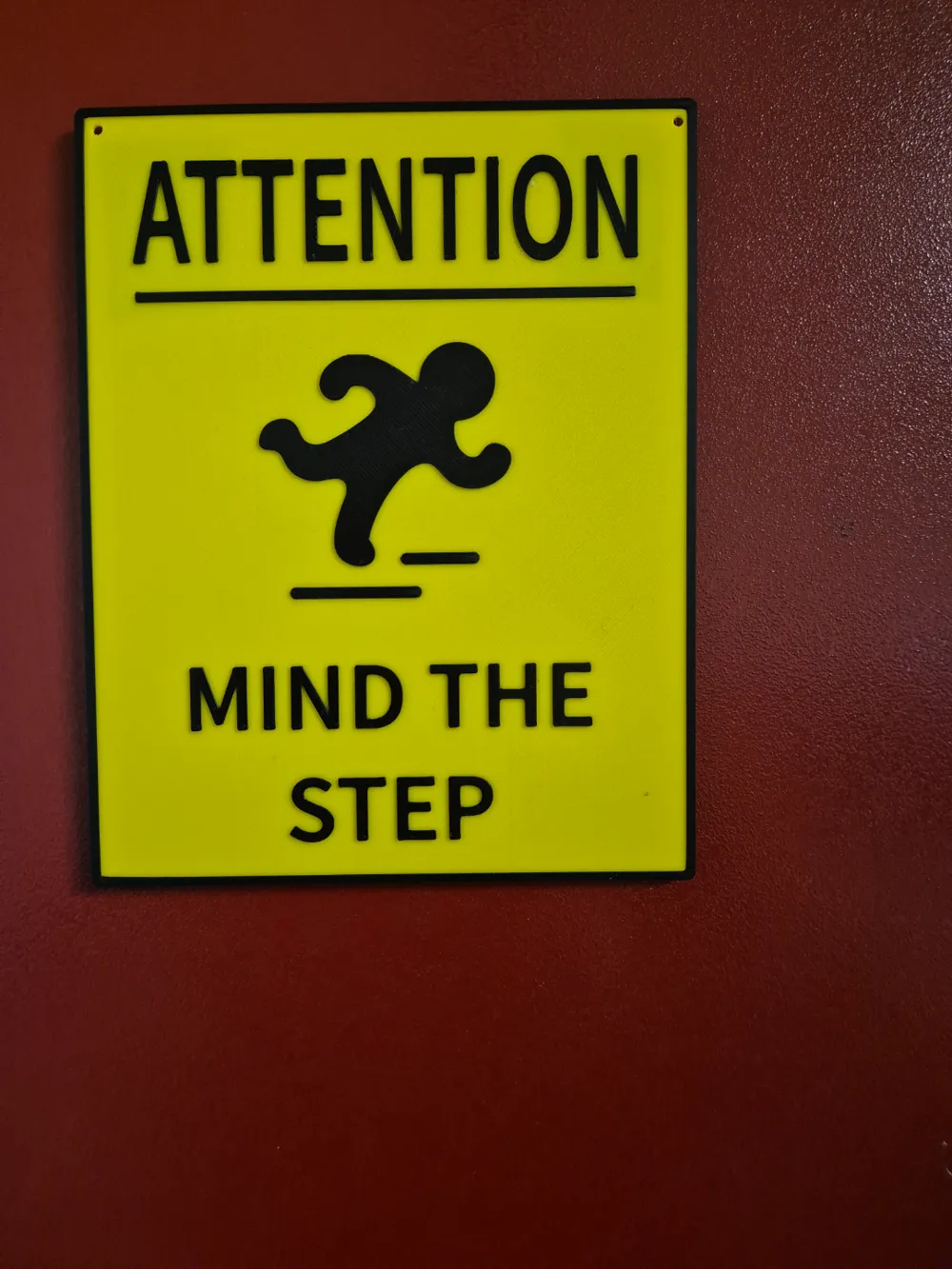 Mind the Step sign by SharKeH - MakerWorld