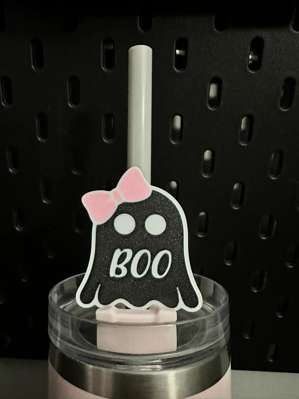 BOO Ghost straw topper - Free 3D Print Model - MakerWorld