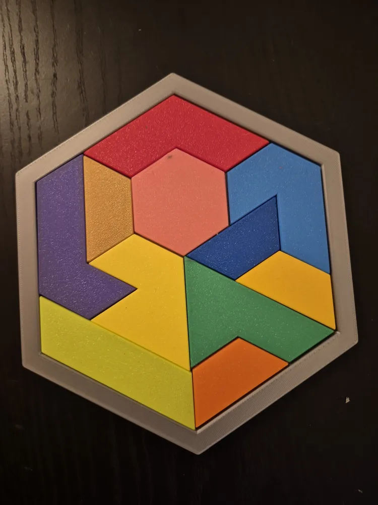 Hexagon Puzzle game - Free 3D Print Model - MakerWorld