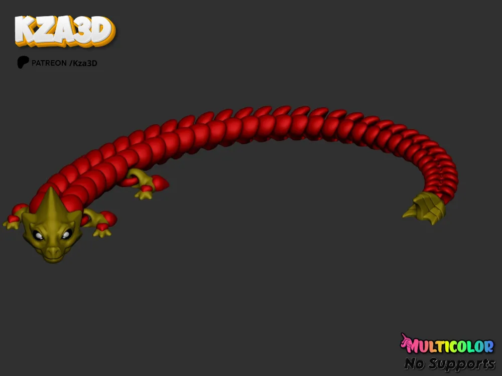 Articulated Big Love Arrow Dragon by Kza3D - MakerWorld