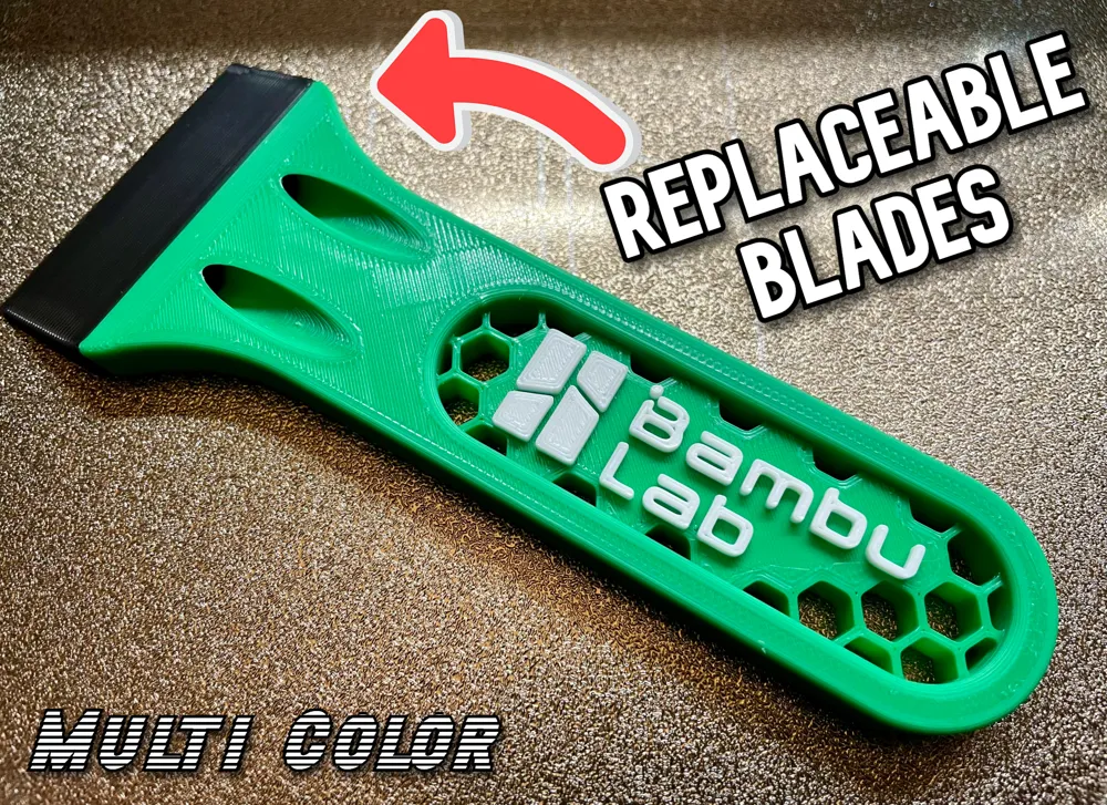BambuLab Bed Scraper with replaceable blades by Mr.Fusible - MakerWorld
