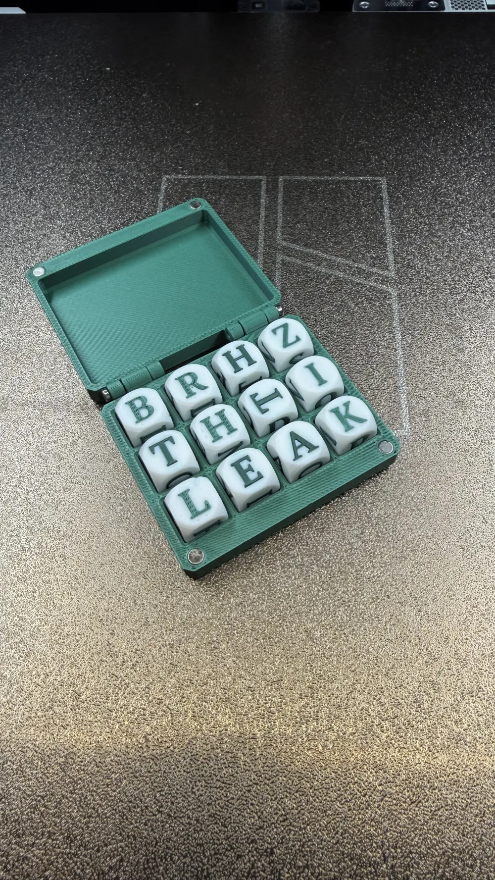 Solitaire word puzzle dice game - Free 3D Print Model - MakerWorld