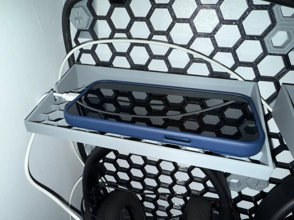 HSW Phone Shelf with Cable Slot by ChrisAMakerWorld: Download Free 3D ...