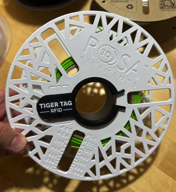 Best Clip RFID TigerTag Universal Filament Spools - Free 3D Print Model ...