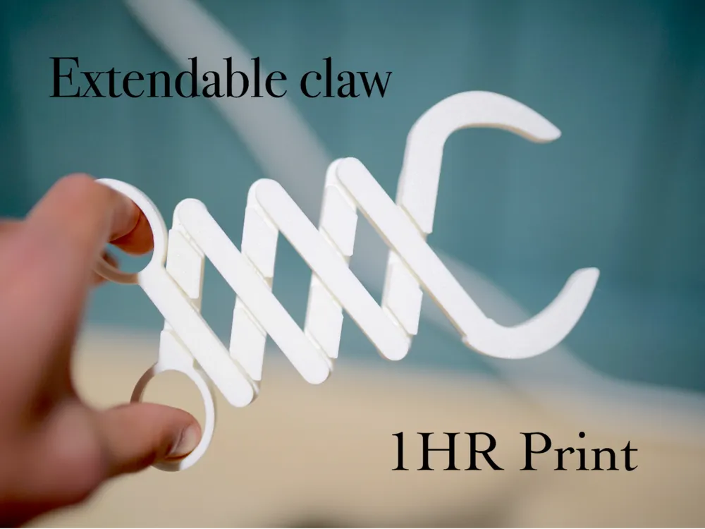 Extendable claw - Free 3D Print Model - MakerWorld