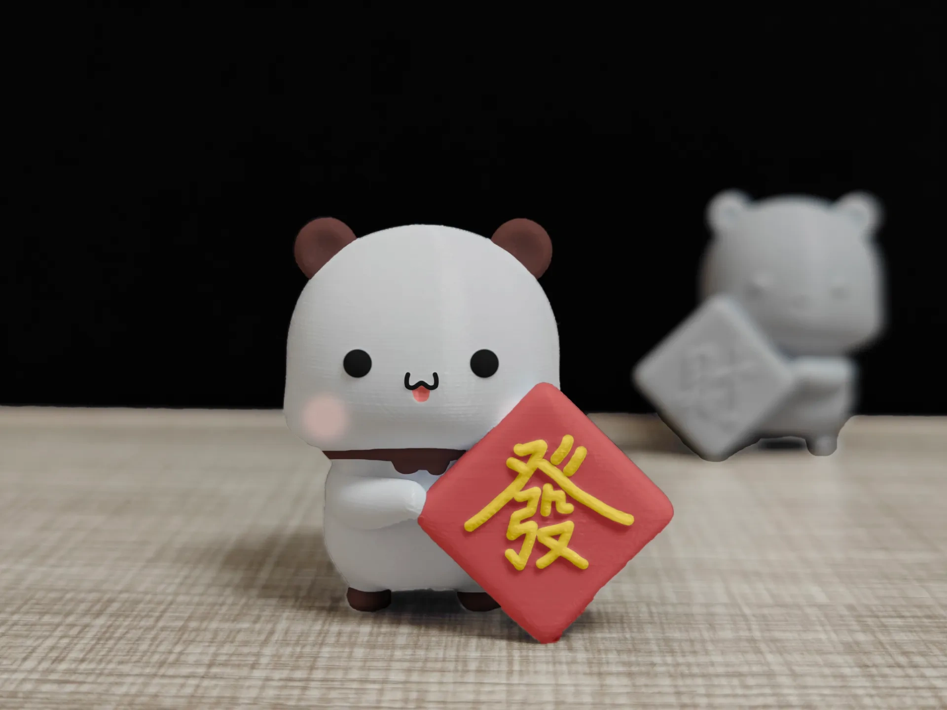 Couple Bear New Year Series - Yi Er Holding a New Year Character ...