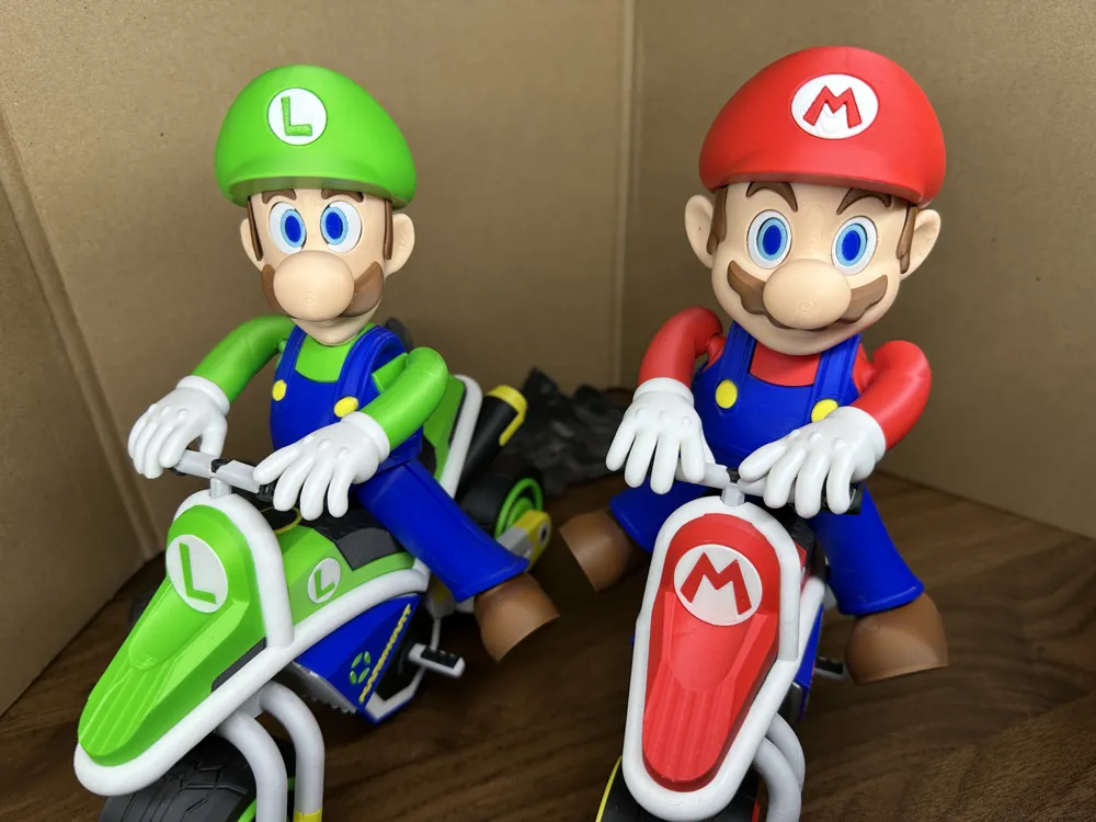 Mario Kart 8 Standard Motorcycle Figurine Adaptable Version Multicolor ...