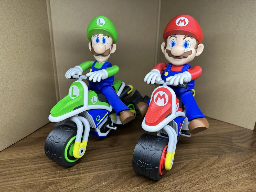 Mario Kart 8 Standard Motorcycle Figurine Adaptable Version Multicolor ...
