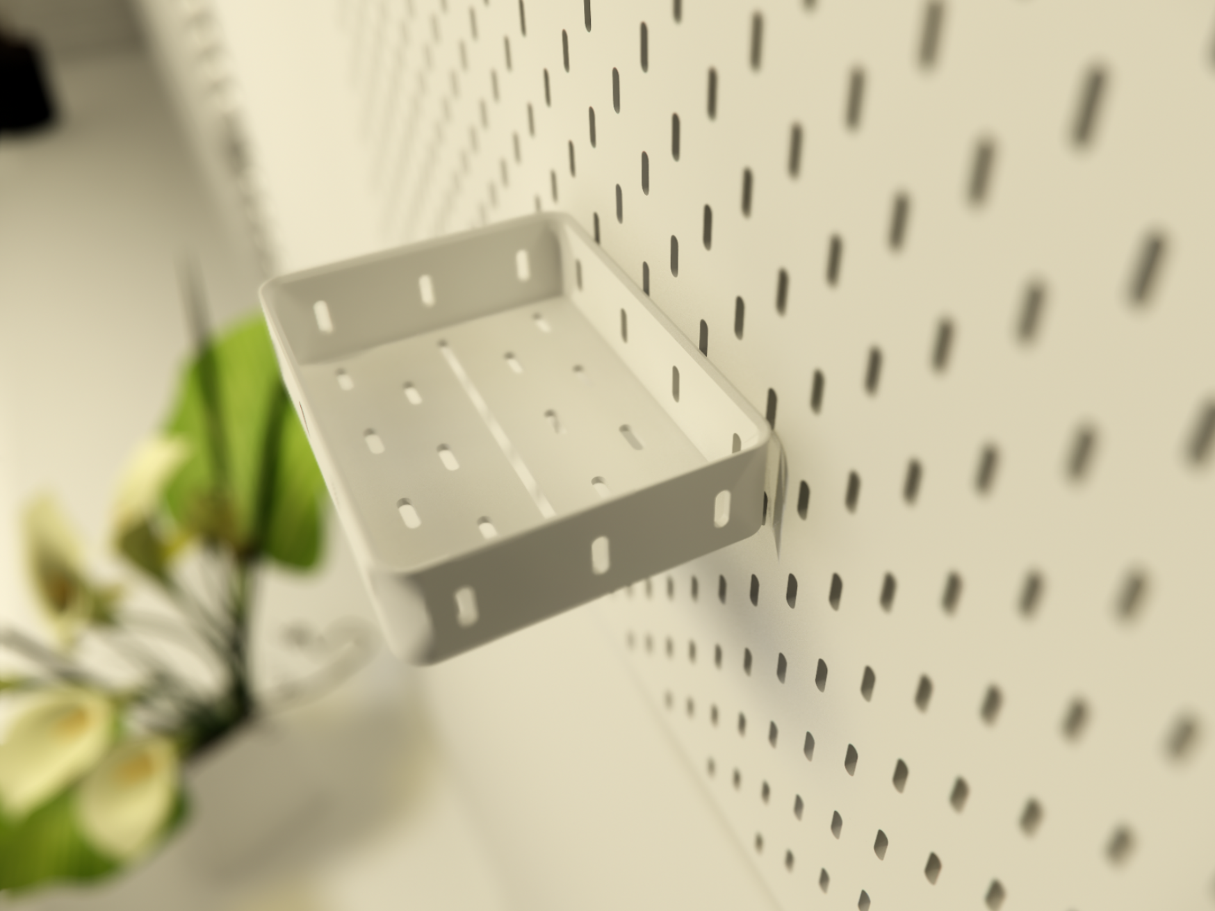 【ZQQ】Pegboard Tissue Box Compatible with Skadis Modular System for ...
