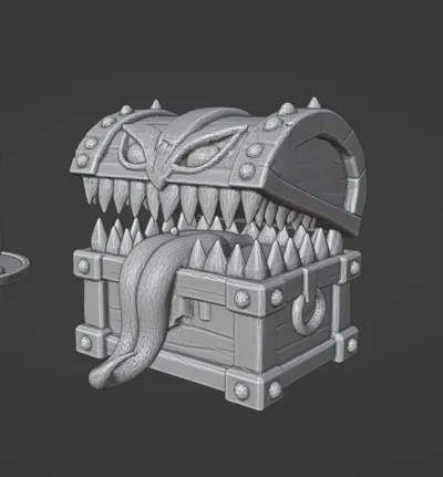 DnD Mimic Chest Monster | Fantasy RPG Prop for DnD by Redsing_ART ...