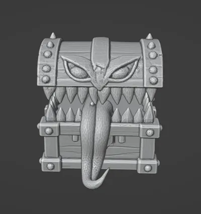 DnD Mimic Chest Monster | Fantasy RPG Prop for DnD by Redsing_ART ...