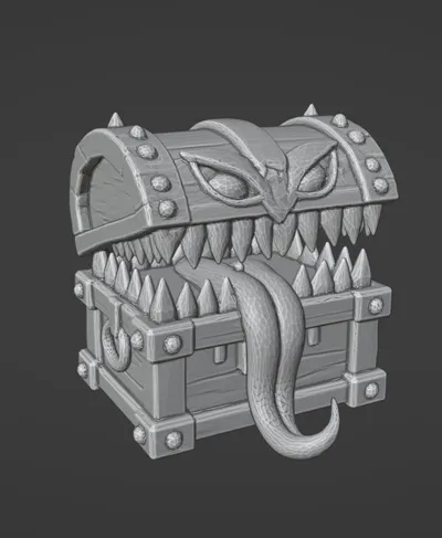 DnD Mimic Chest Monster | Fantasy RPG Prop for DnD by Redsing_ART ...