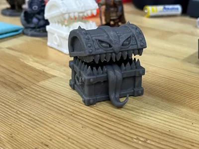 DnD Mimic Chest Monster | Fantasy RPG Prop for DnD by Redsing_ART ...