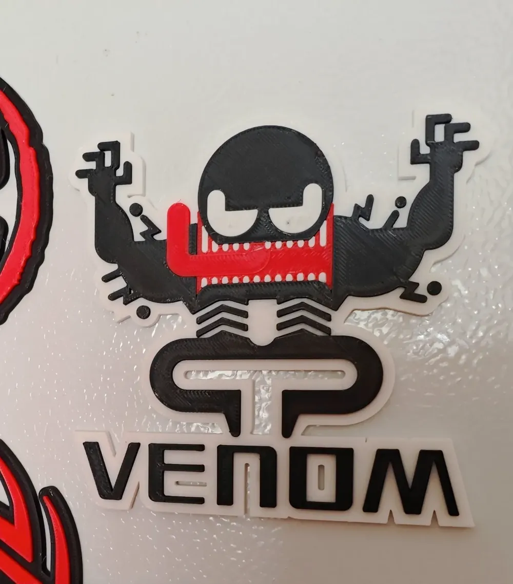 Venom logo refrigerator magnet - Free 3D Print Model - MakerWorld