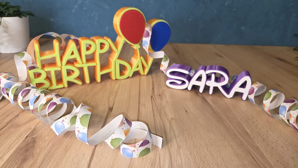 Wunderbar Happy Birthday Schriftzug Selber Machen Fotos
